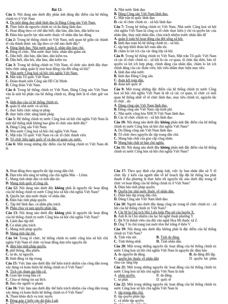 ÔN TẬP KTPL | PDF