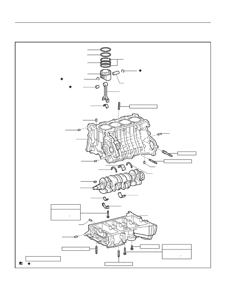 Cylinder Block (1zz-Fe/3zz-Fe) | PDF | Piston | Mechanical Engineering