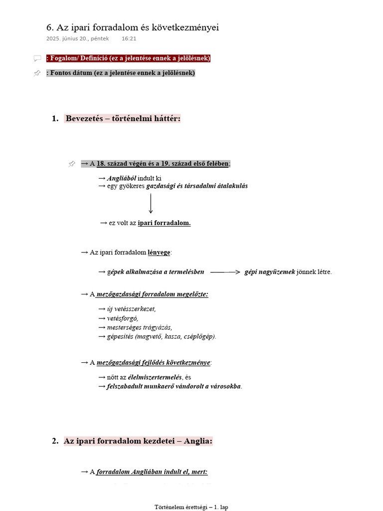 Az Ipari Forradalom És Következményei | PDF