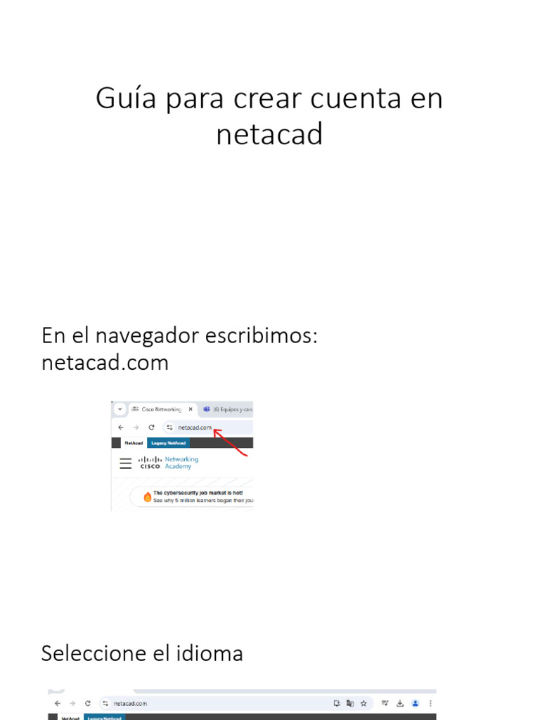 Guía para Crear Cuenta en Netacad | PDF