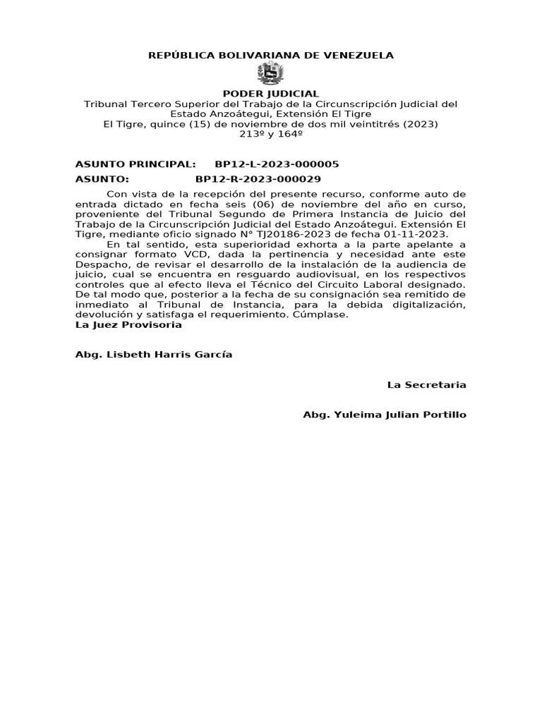Auto de VCD Del 029 | PDF