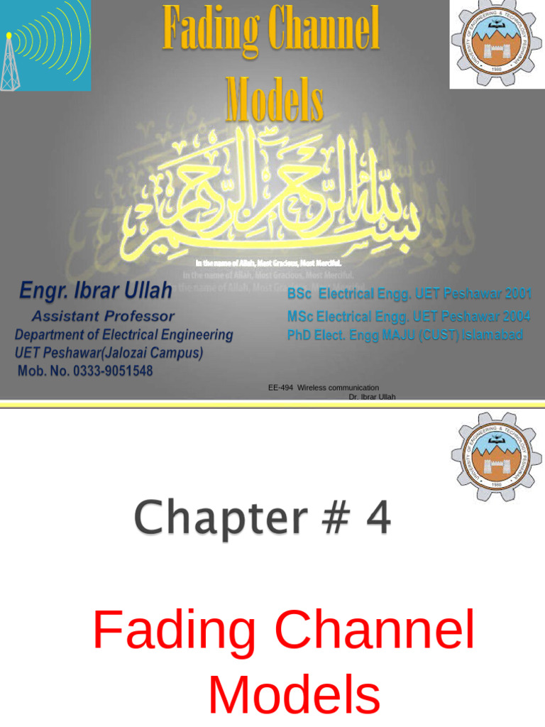 Chap# 4-Fading Channel Models | PDF | Wireless | Telecommunications ...