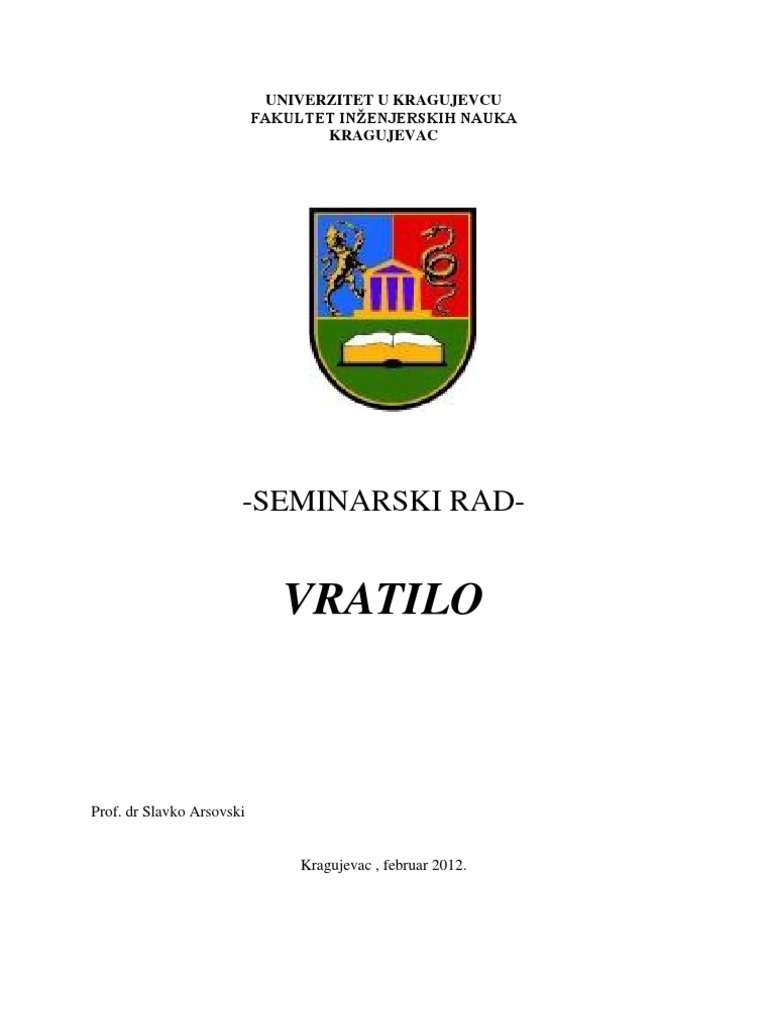 Seminarski - Vratilo | PDF