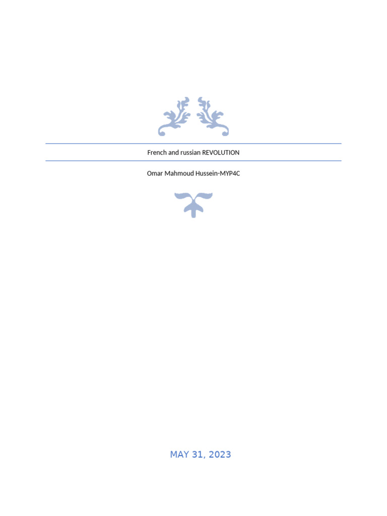 French and Russian Revolution | PDF | First French Empire | Russian ...