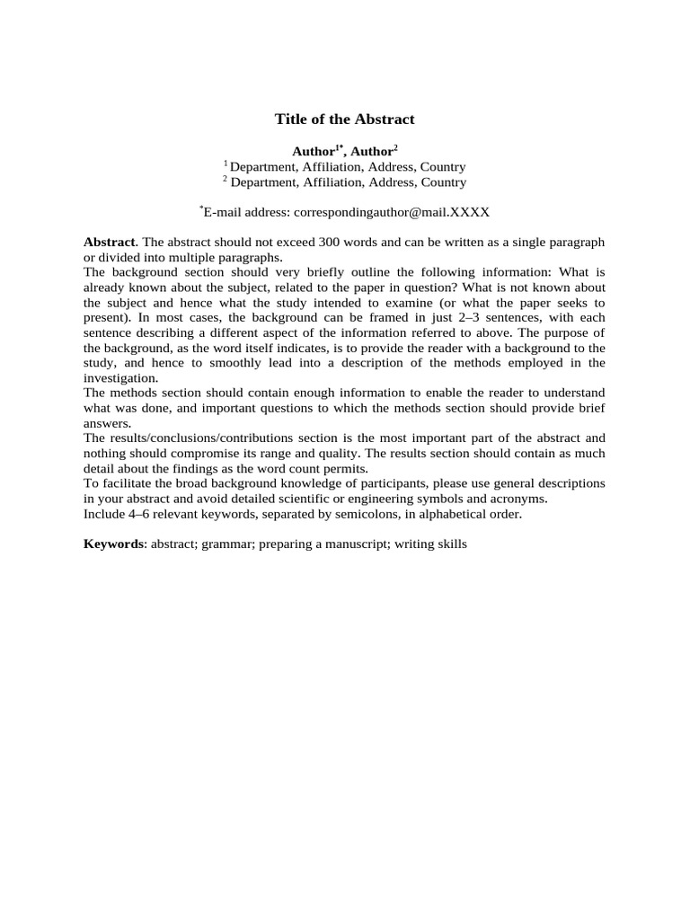 Writing Effective Thesis Abstracts | PDF