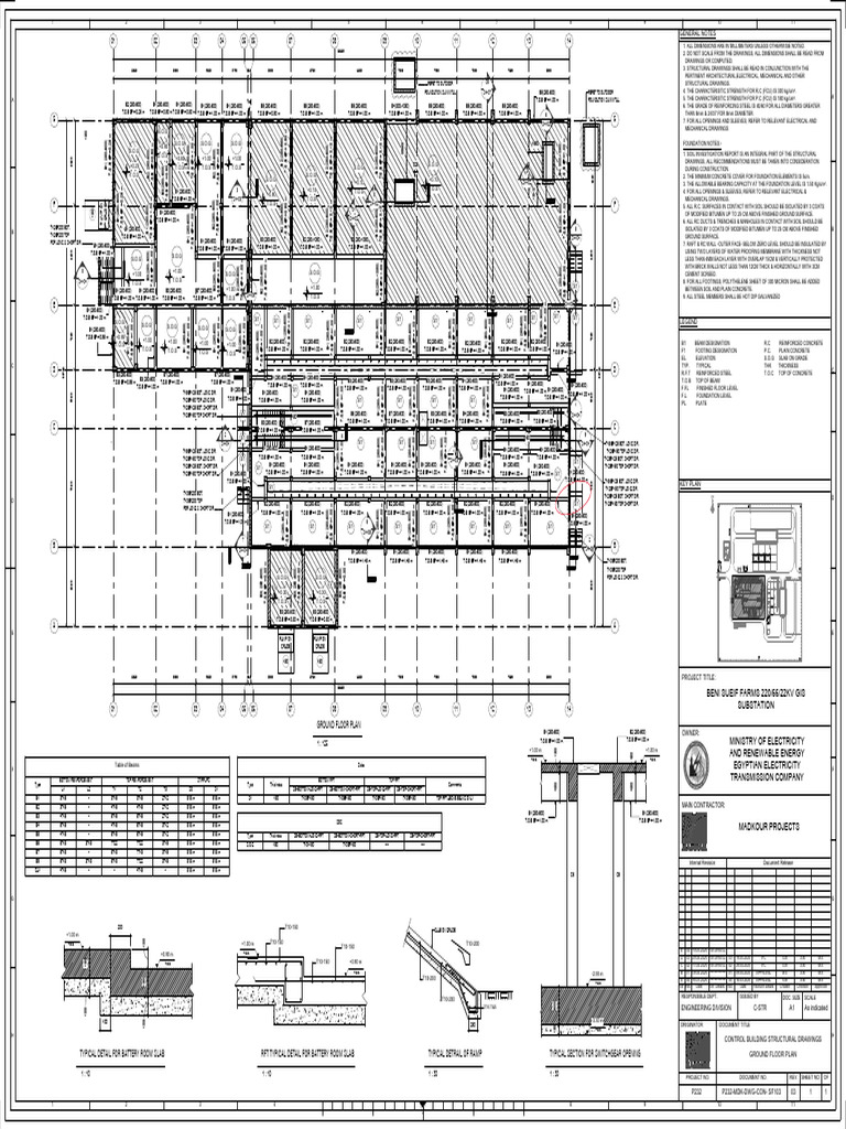 Ground Floor Plan: Beni Sueif Farms 220/66/22Kv Gis Substation | PDF ...