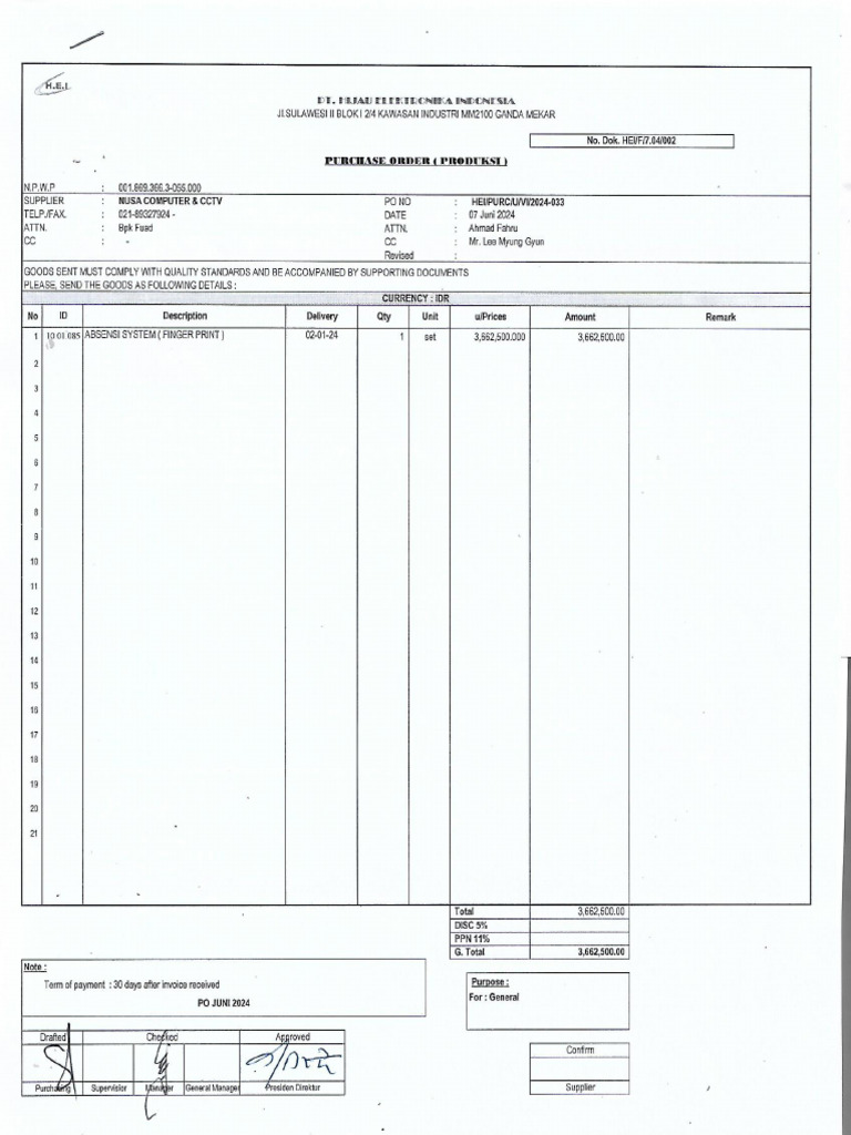 Po Nusa Computer & CCTV Juni 2024 - 033 | PDF
