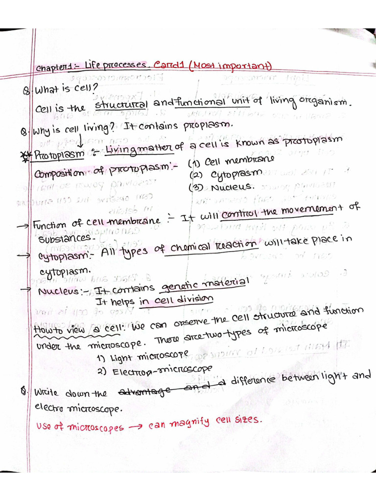 Biology Full Notes Chapter 1-22 | PDF