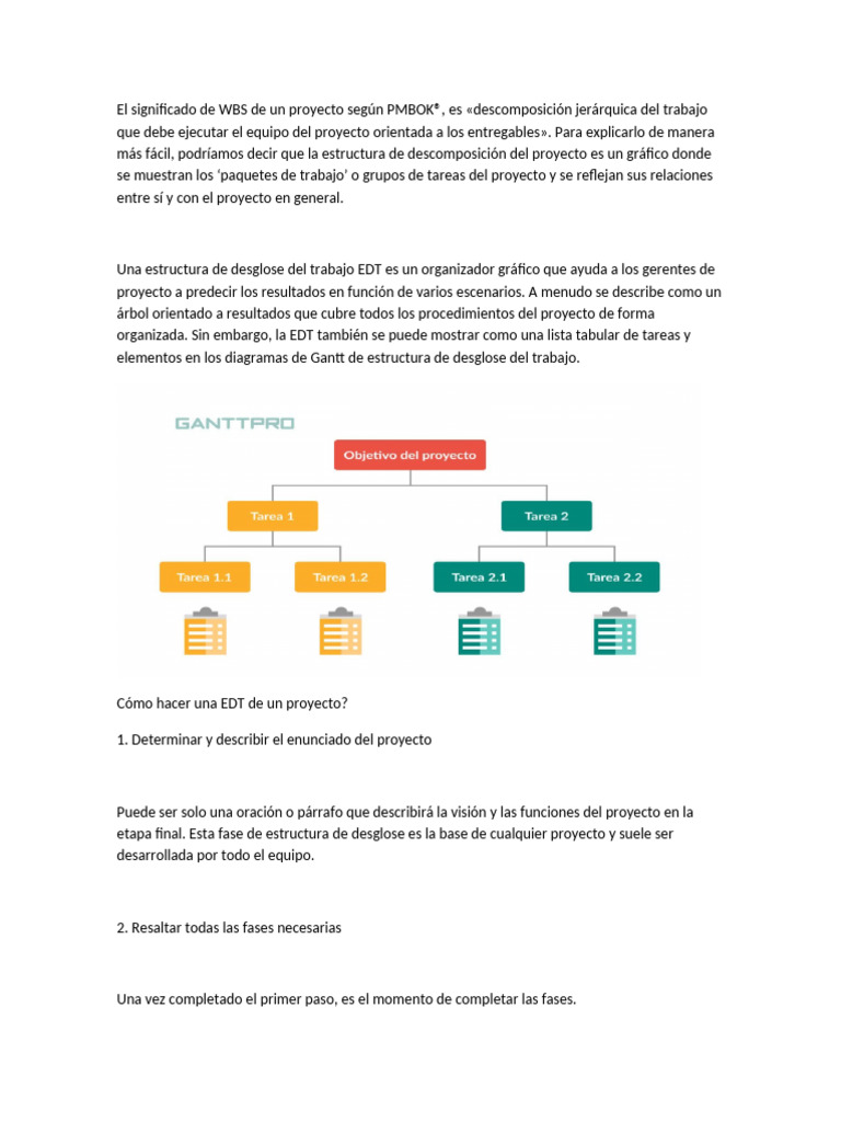 Definición y Creación de WBS en Proyectos | PDF