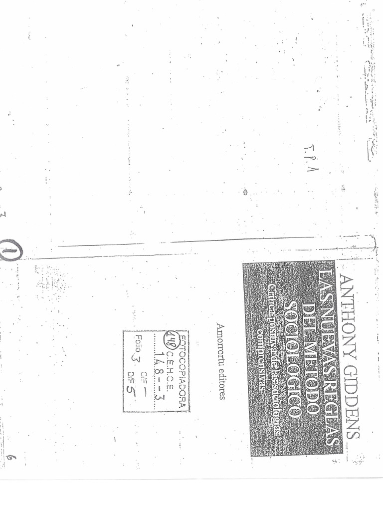 Giddens Las Nuevas Reglas | PDF