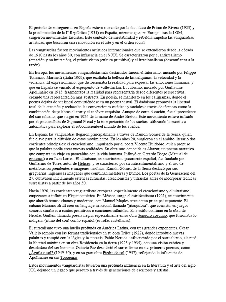 Tema 4 | PDF | Vanguardia | Las artes