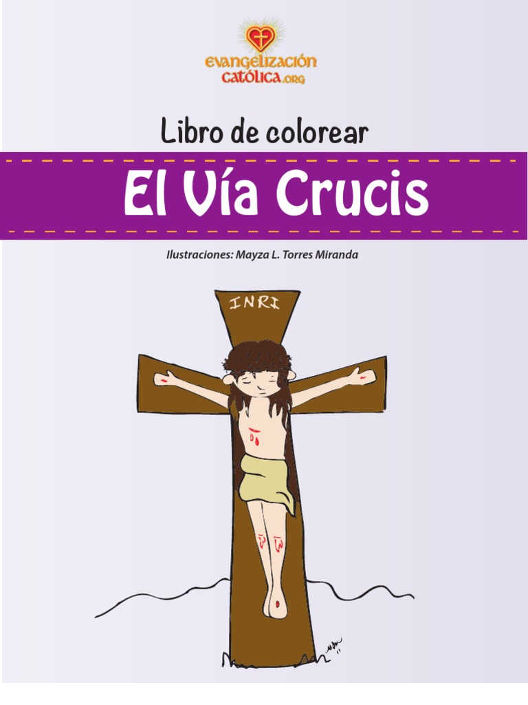 14 Estaciones del Vía Crucis para Colorear | PDF | Estaciones de la ...