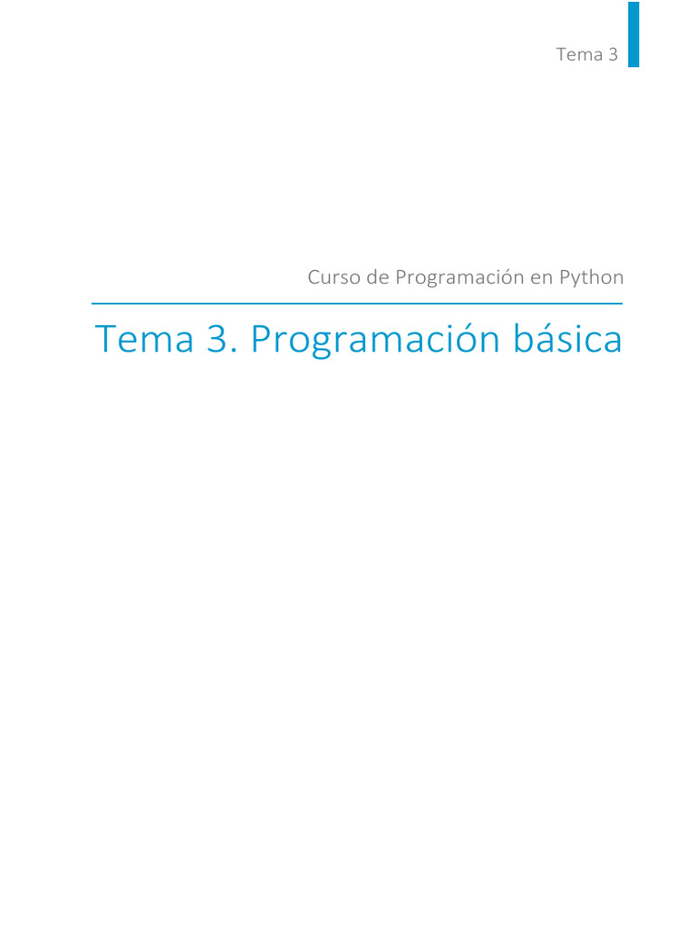 8341025 Full 6678 Tema 3. Programación Básica Esl-ES | PDF | Python ...