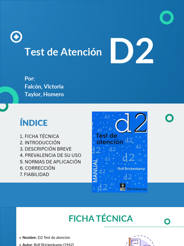 Test D2 de Atención: Guía Completa | PDF | Cognición | Ciencia cognitiva