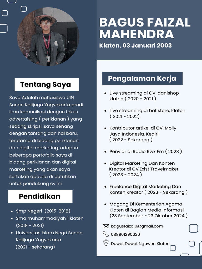 CV Bagus Faizal Mahendra | PDF