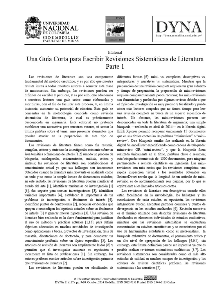 Guía Corta para RSL | PDF | Estadísticas | Investigación cuantitativa