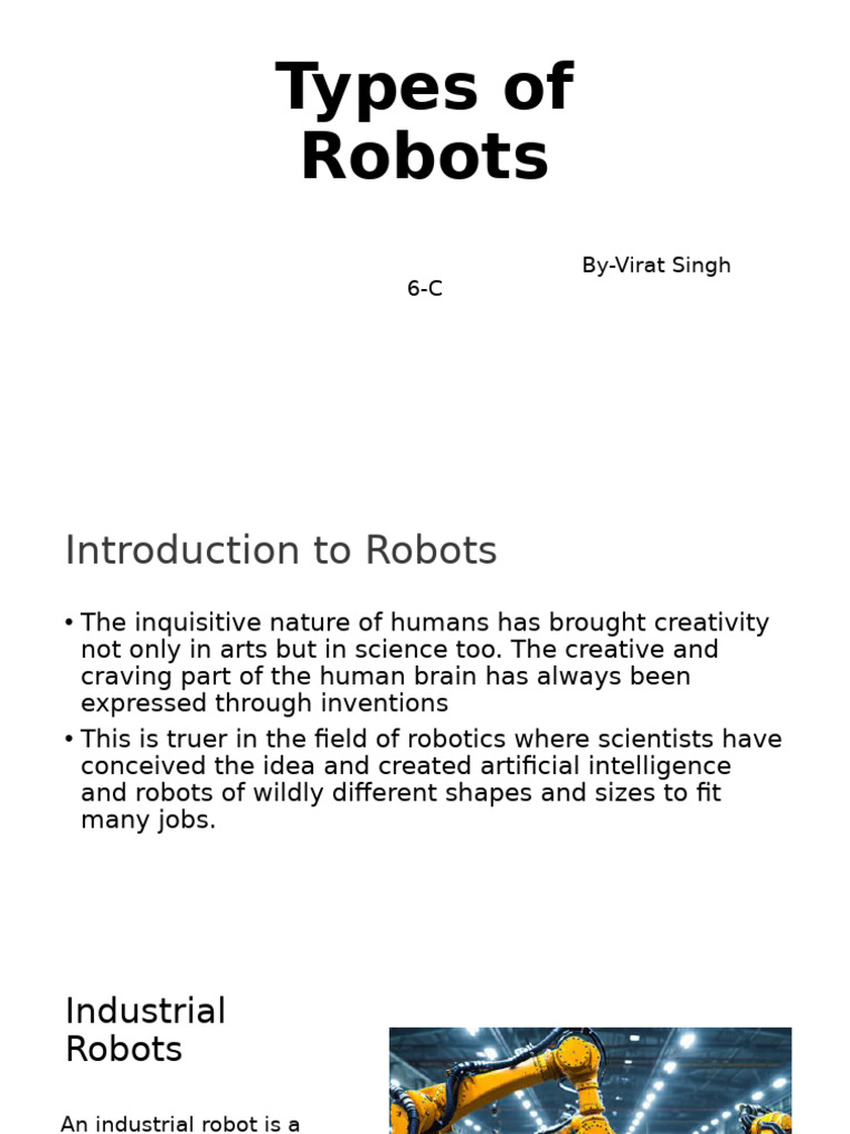 Types of Robots | PDF