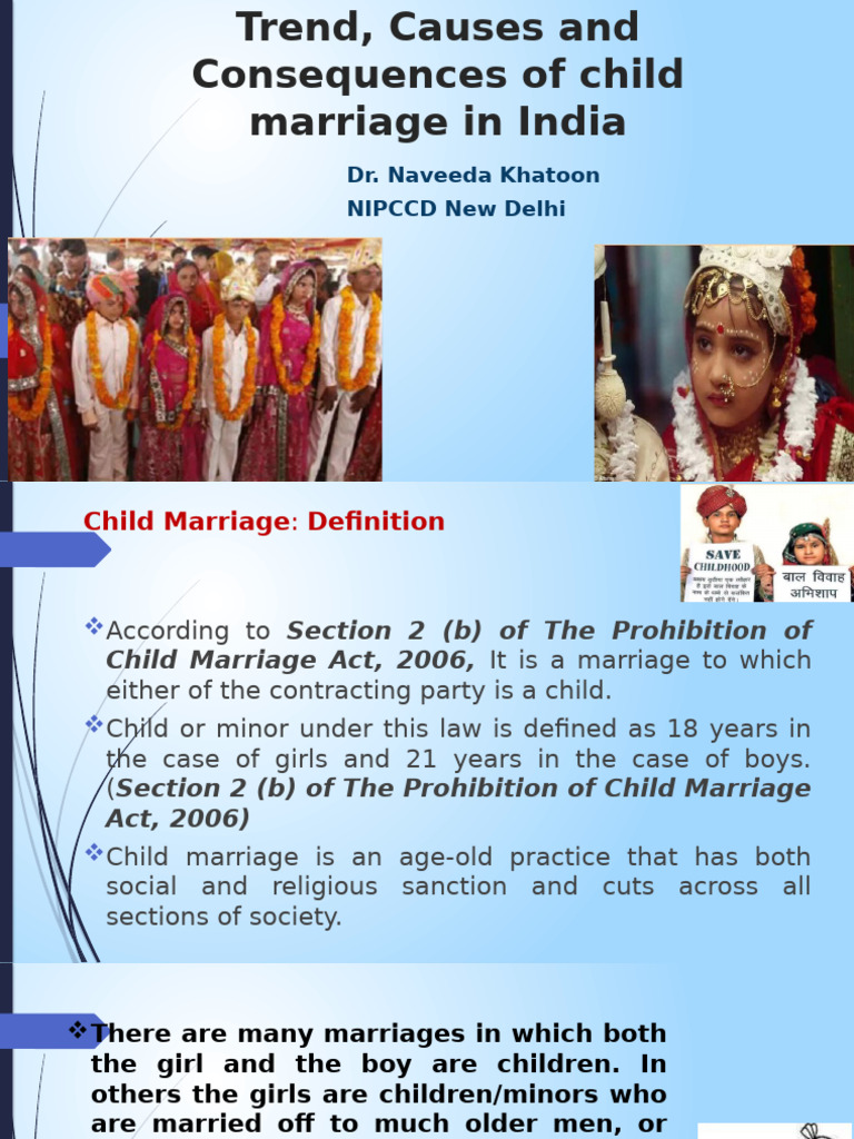 Child Marriage Trends and Statistics in India | PDF | Child Marriage ...