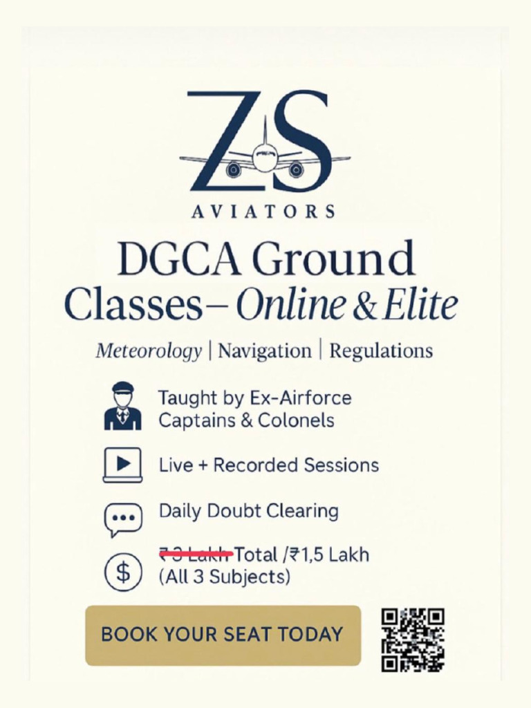 Zs Aviators Dgca Ground School | PDF
