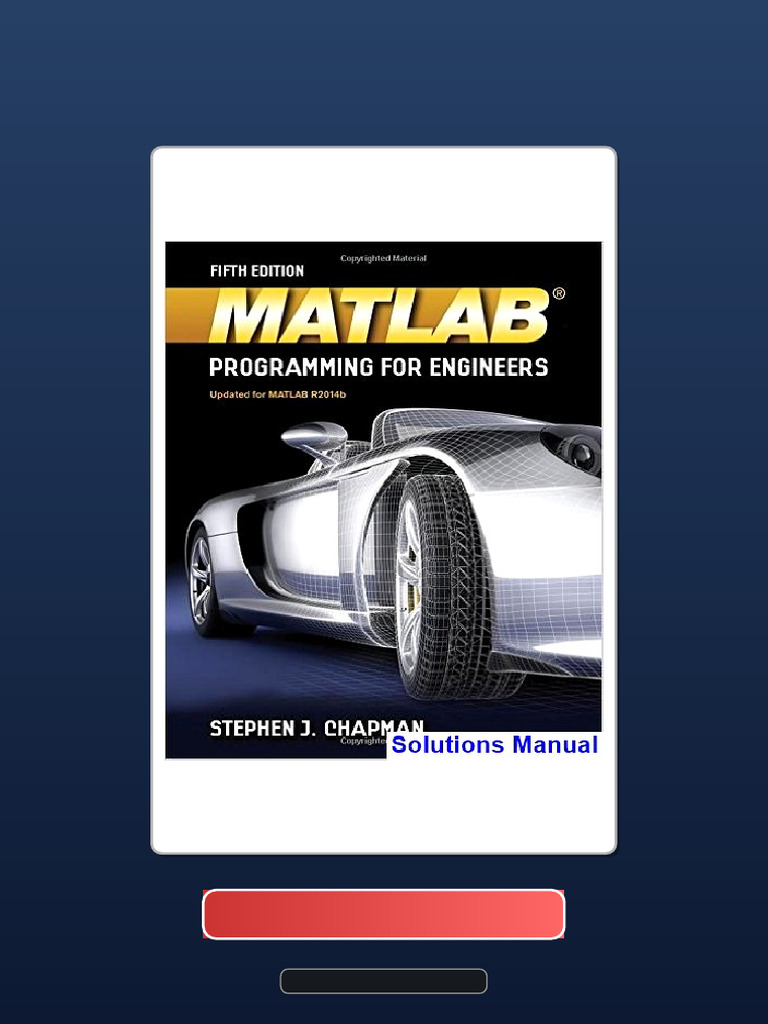 Get Test Bank For MATLAB Programming For Engineers 5th Edition Chapman ...