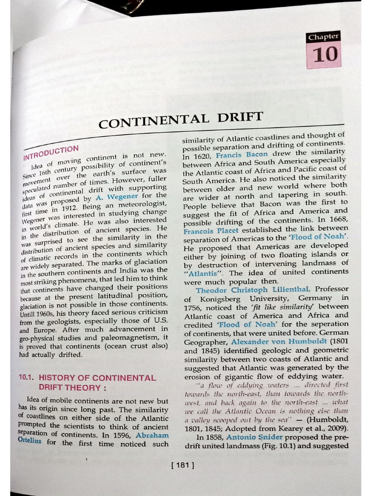 Continental Drift Theory | PDF | Plate Tectonics | Rotation