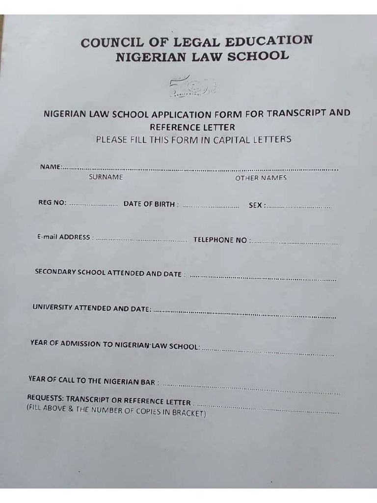 NLS Transcript Form 1 | PDF