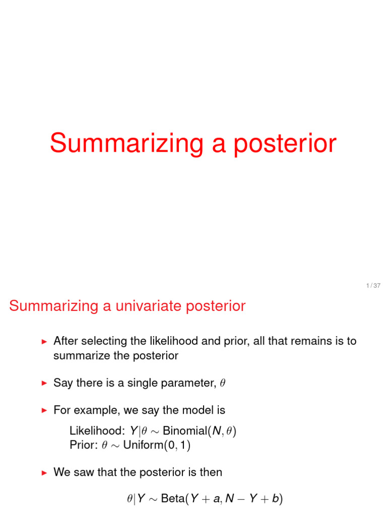 Chapter 6 - Summarizing | PDF | Normal Distribution | Bayesian Inference