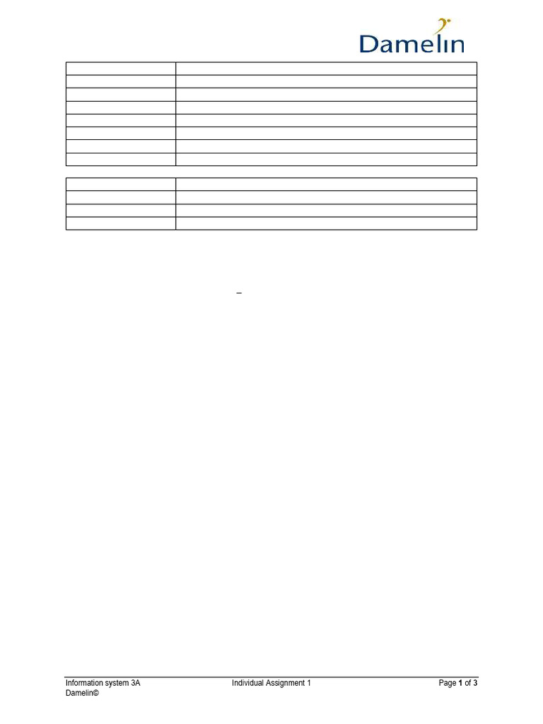Information System 3A 3rd Year Assignment 2021 | PDF | Software | Computing