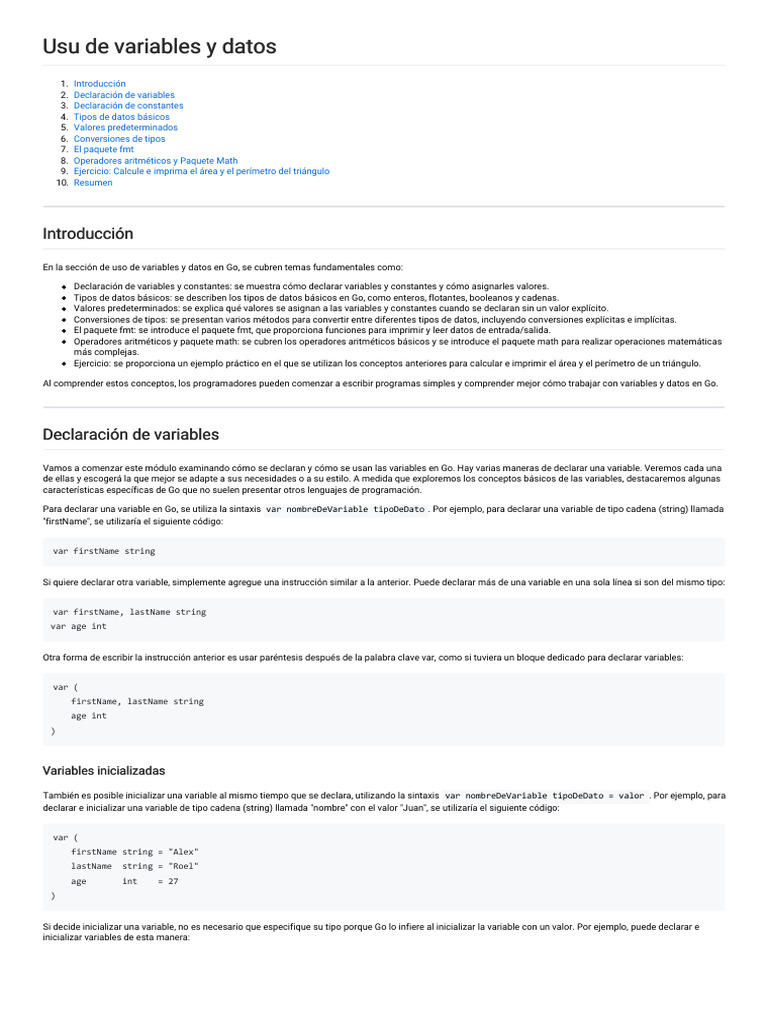 02 Uso Variables Datos | PDF | Tipo de datos | Triángulo