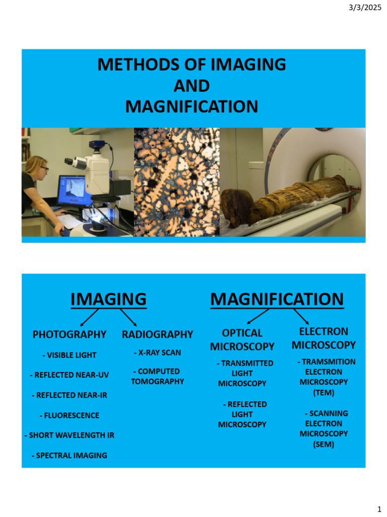 Lecture 4-Imaging and Magnification | PDF | Microscope | Radiography