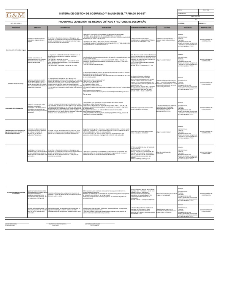 8.programas GRV | PDF | Seguridad vial