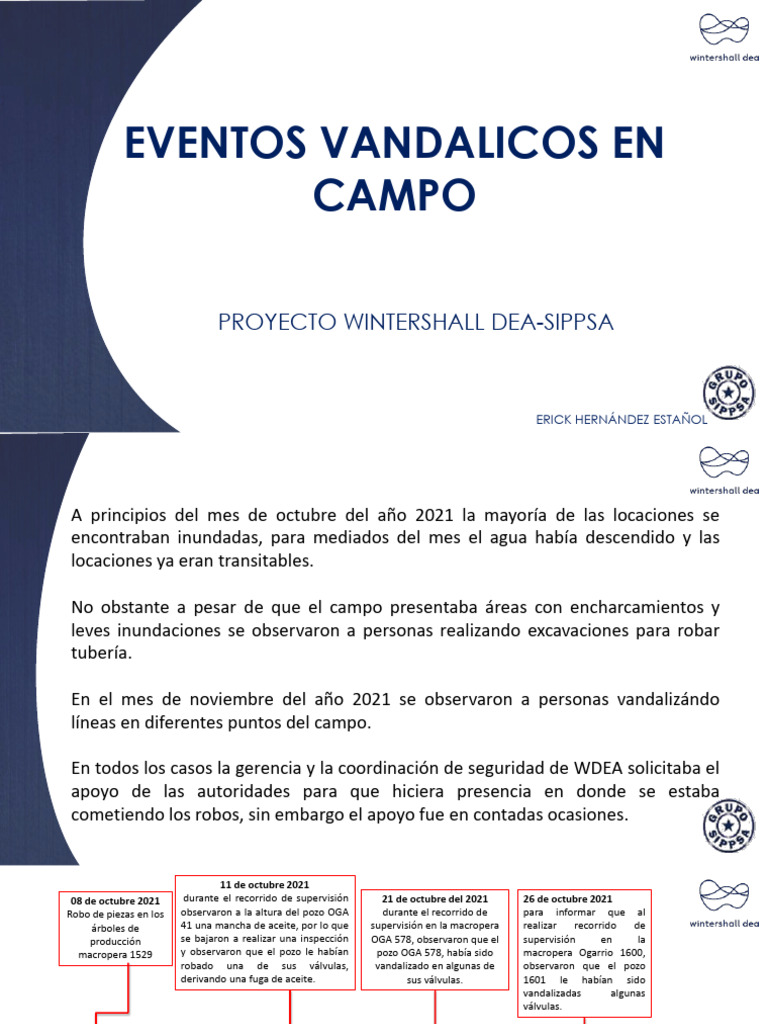 Robo de Tuberias DIC-ENE | PDF