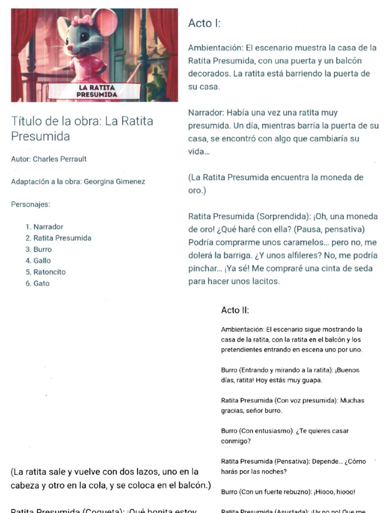 La Ratita Presumida | PDF
