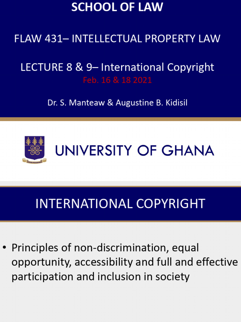 International Copyright Law Overview | PDF | Copyright | Trips Agreement