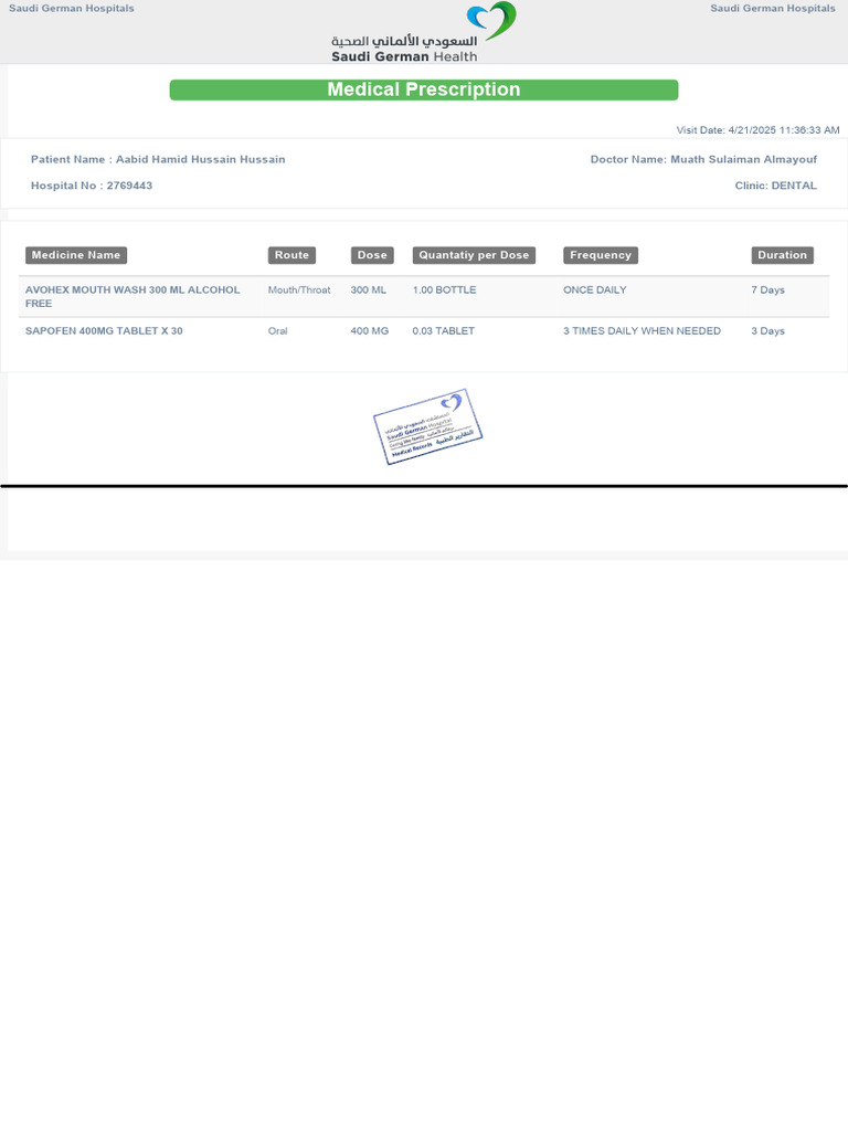 Sapofen 400mg Tablet X 3016784 | PDF