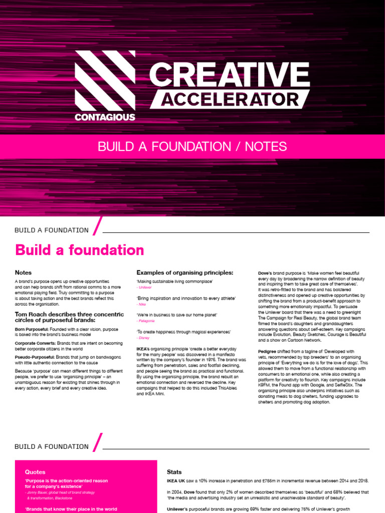 Creative Accelerator - Build A Foundation | PDF | Brand