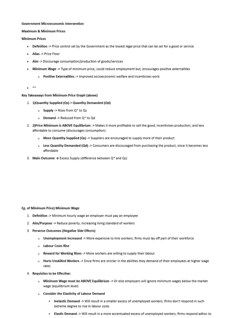 Government Microeconomic Intervention | PDF | Taxes | Price Elasticity ...