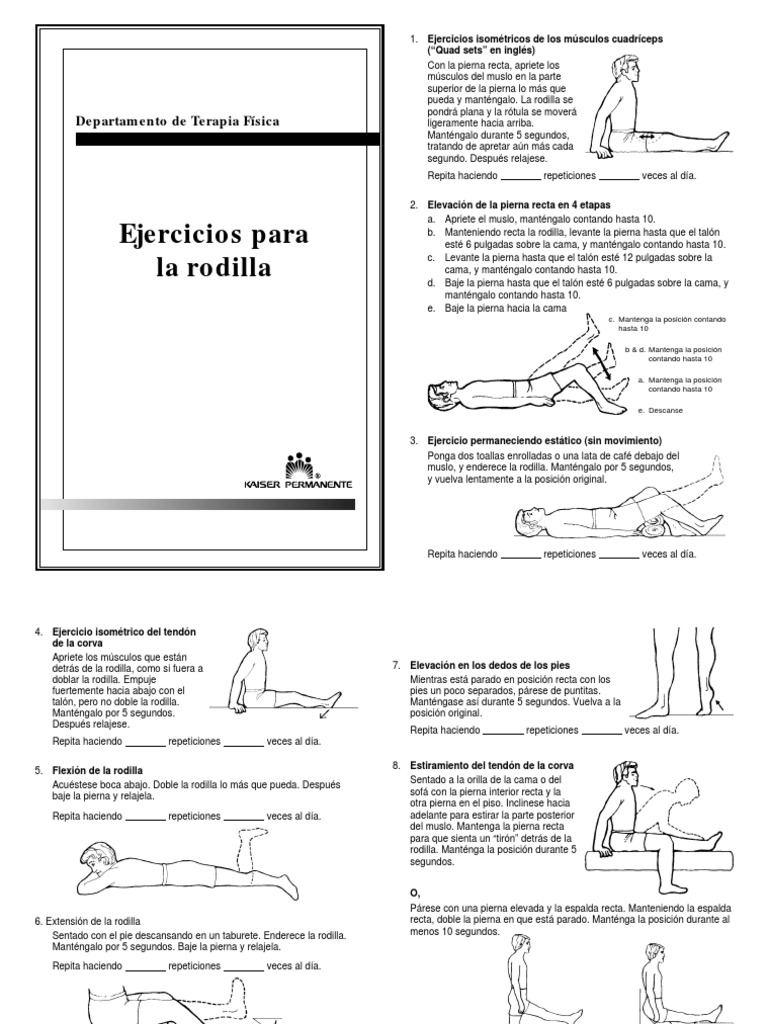 Ejercicios Para Rodilla