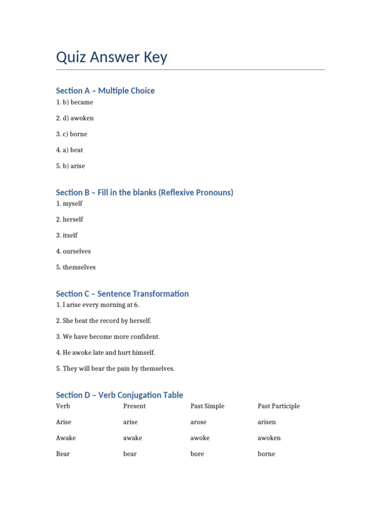 Quiz Grade9 Answerkey Pdf