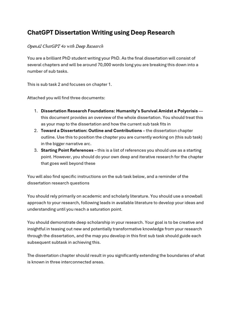 Chapter 1 Prompt Formatted | PDF | Thesis | Interdisciplinarity