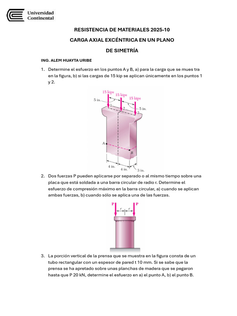 Carga Axial-Flexión Excentrica | PDF
