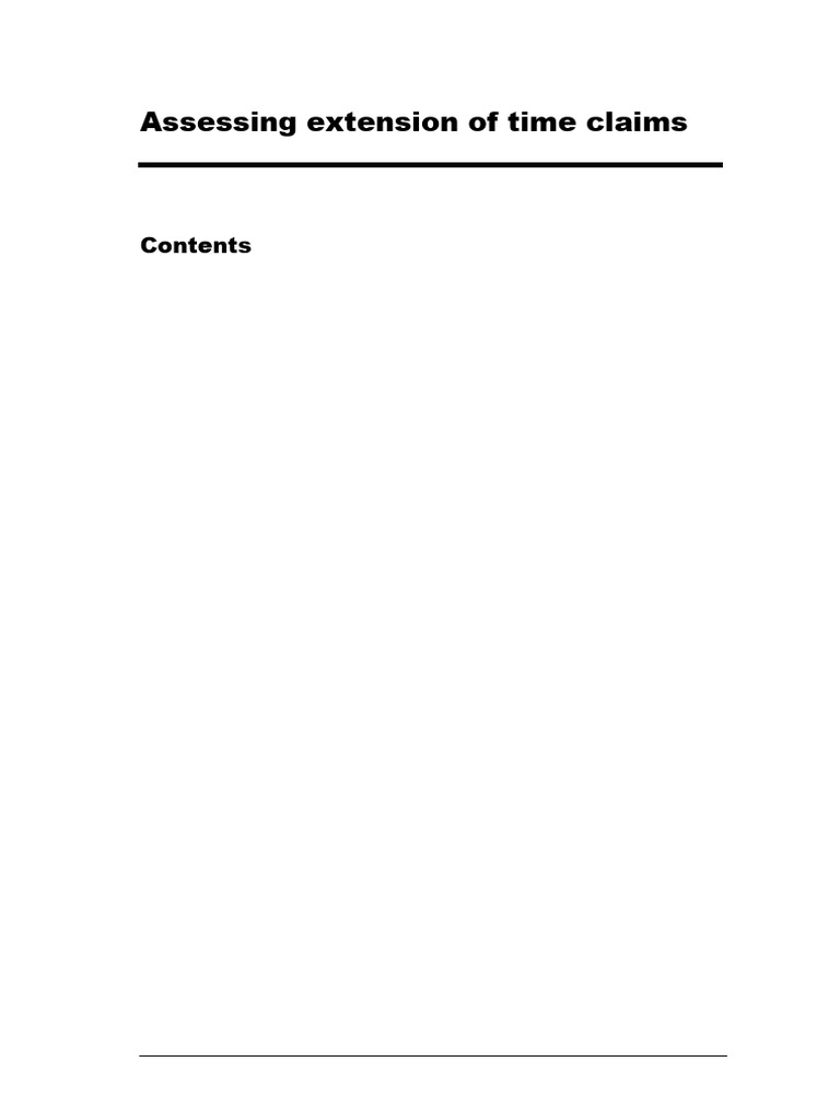 Guidelines for Assessing Time Extension Claims | PDF | Common Law ...