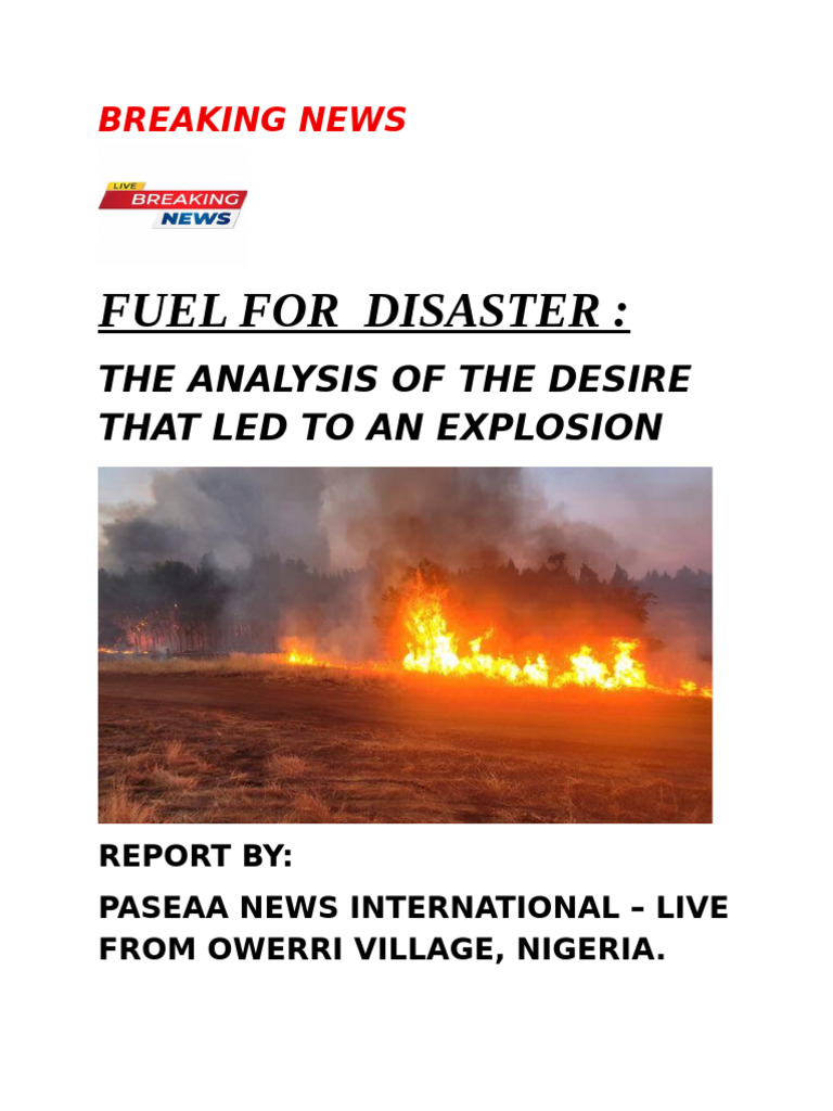 BREAKING NEWS Fuel For Disaster | PDF