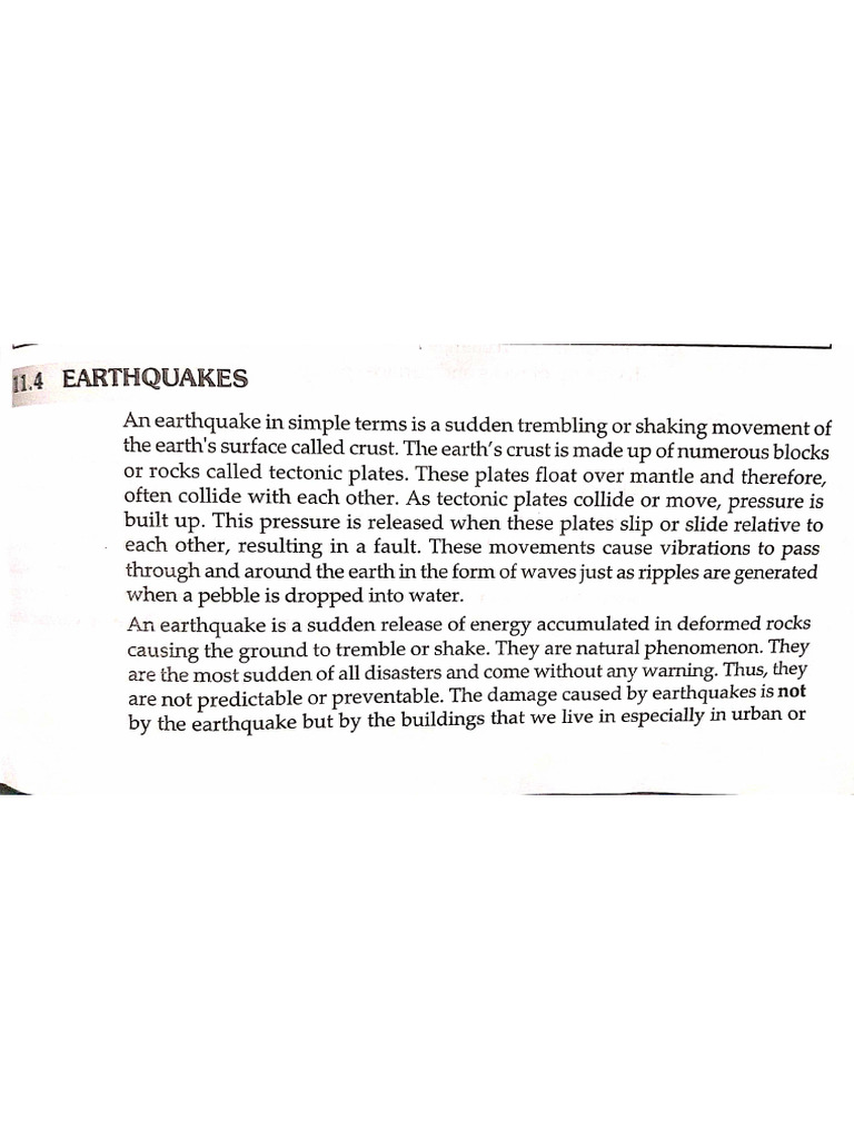 PDF Earth Quake and Tsunami | PDF