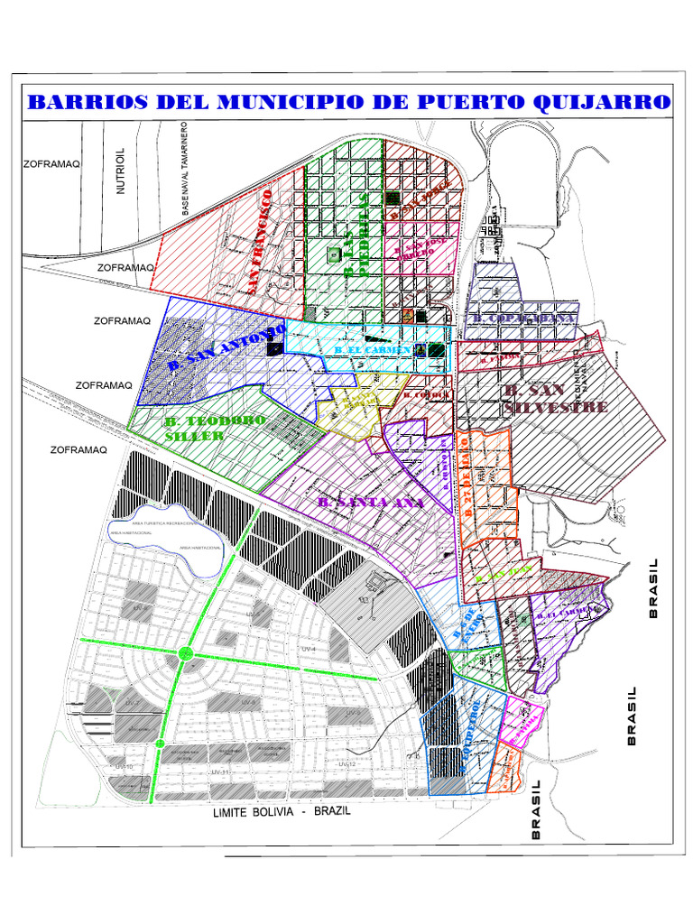 Barrios Del Municipio de Puerto Quijarro-Model | PDF