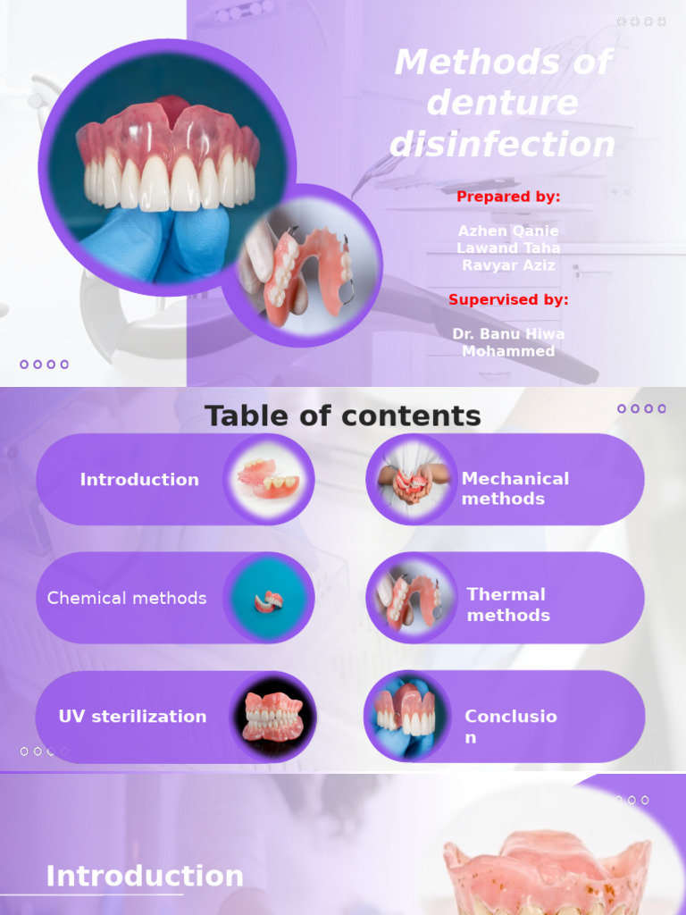 Effective Denture Disinfection Methods | PDF | Disinfectant | Dentures