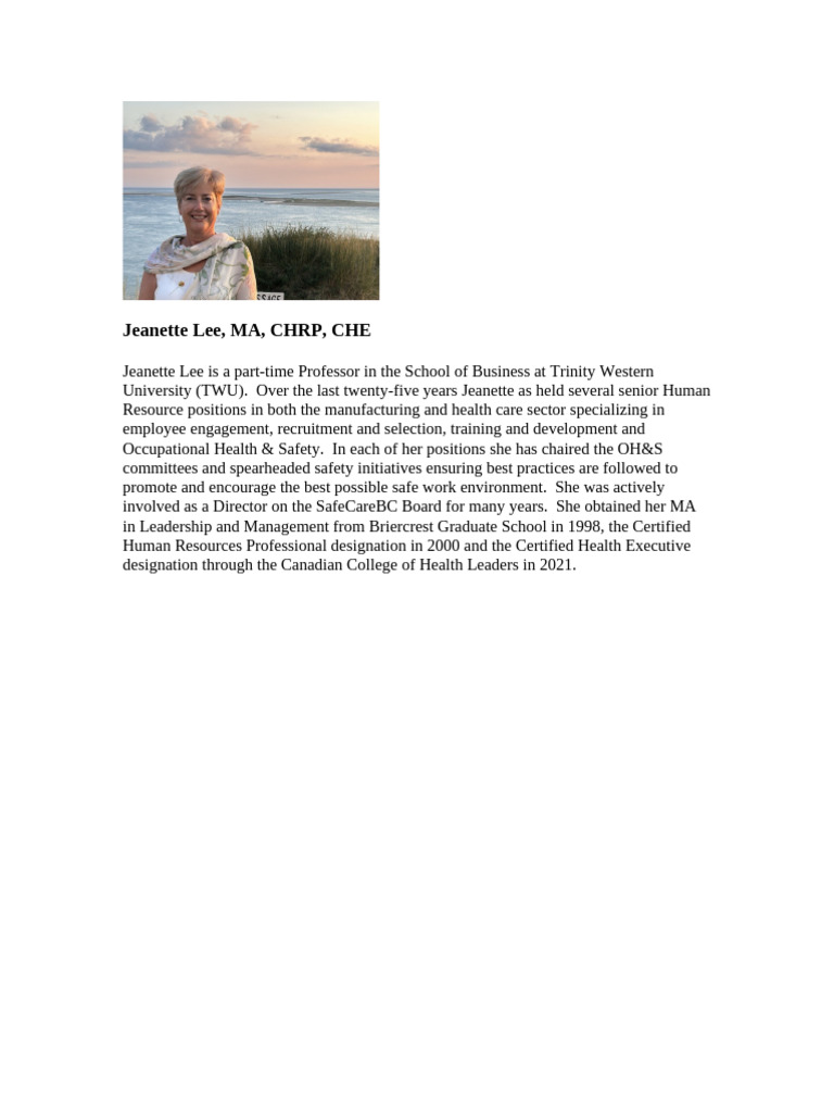 Jeanette Lee: HR Expert & Educator | PDF