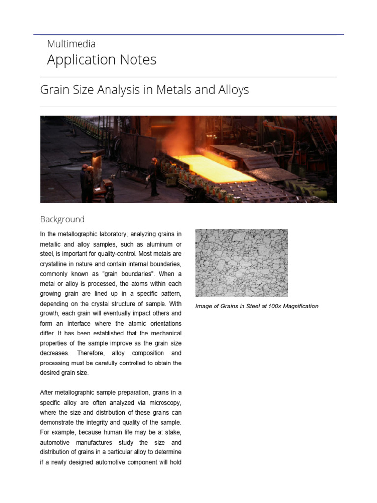 Automated Grain Size Analysis Methods | PDF | Pixel | Crystallite