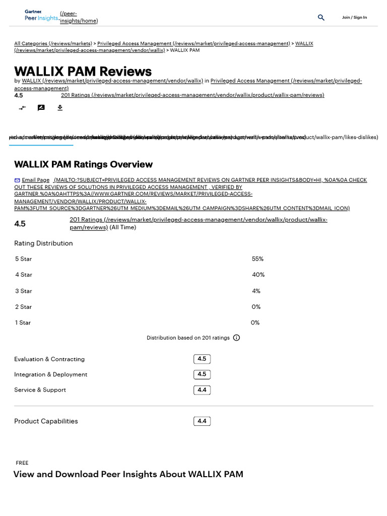 WALLIX PAM Reviews, Ratings & Features 2025 - Gartner Peer Insights | PDF | Computing ...
