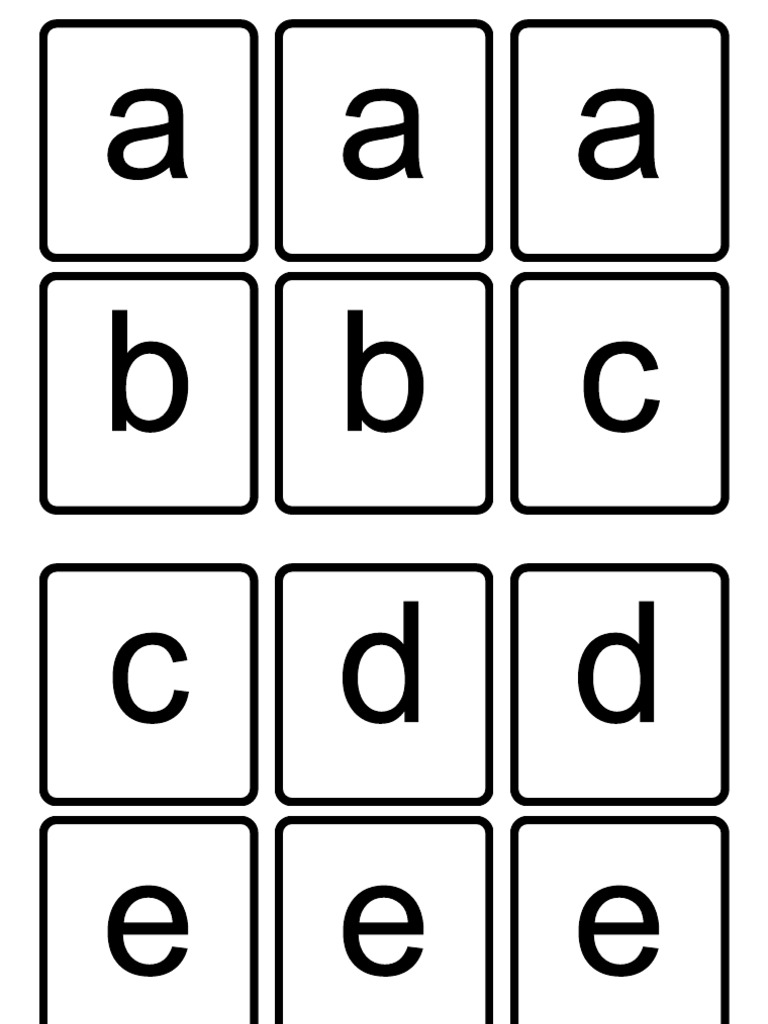 Tarjetas Abecedario Sílabas Consonantes para Imprimir | PDF